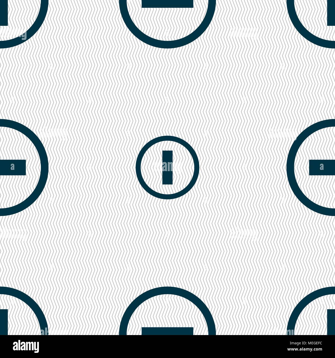 Minus sign icon. Negative symbol. Zoom out. Seamless abstract ...