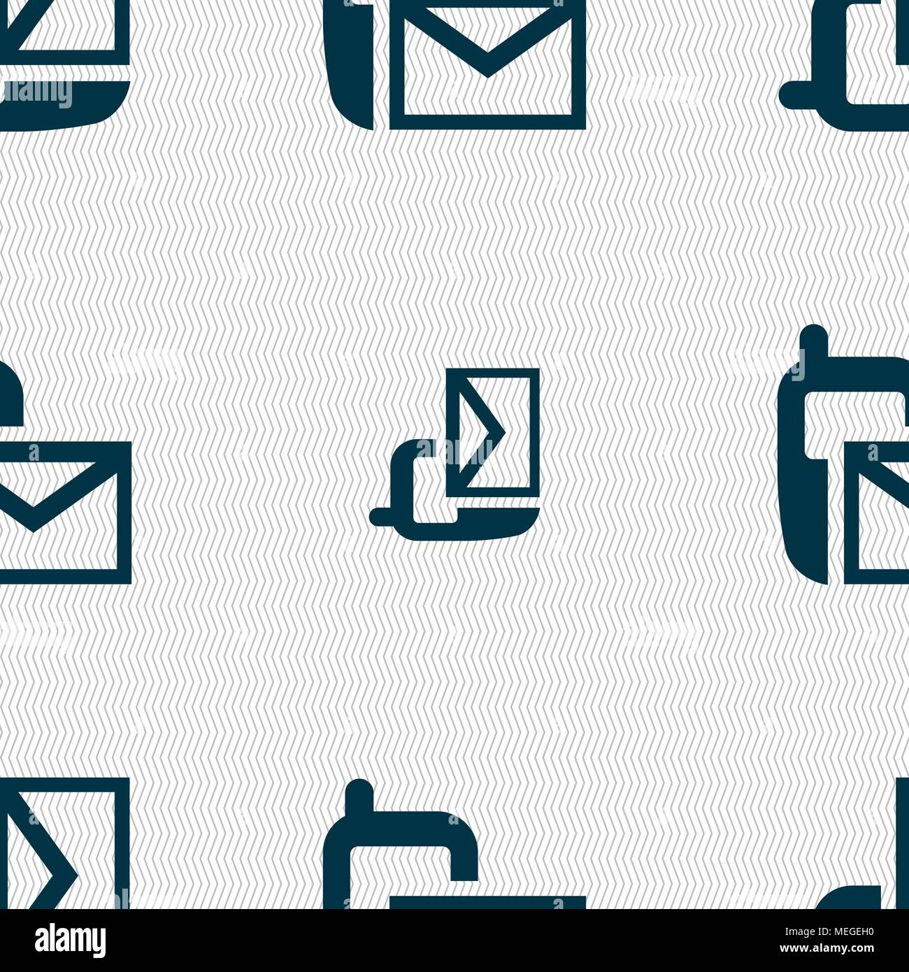 Mail icon. Envelope symbol. Message sms sign. Seamless abstract ...