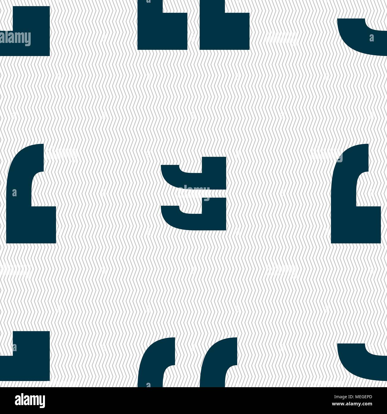 Quote sign icon. Quotation mark symbol. Double quotes at the end of ...