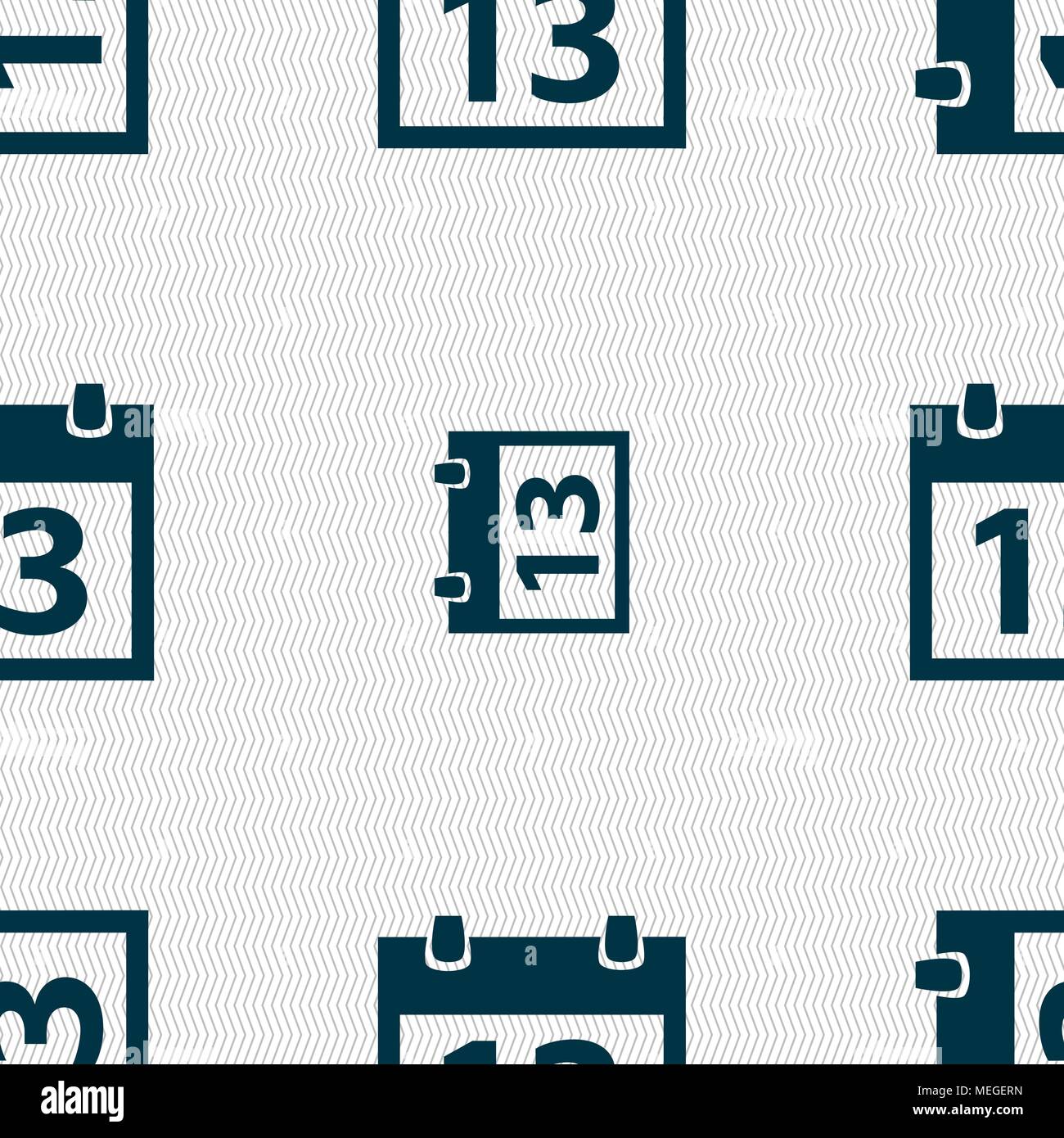 Calendar sign icon. days month symbol. Date button. Seamless abstract ...