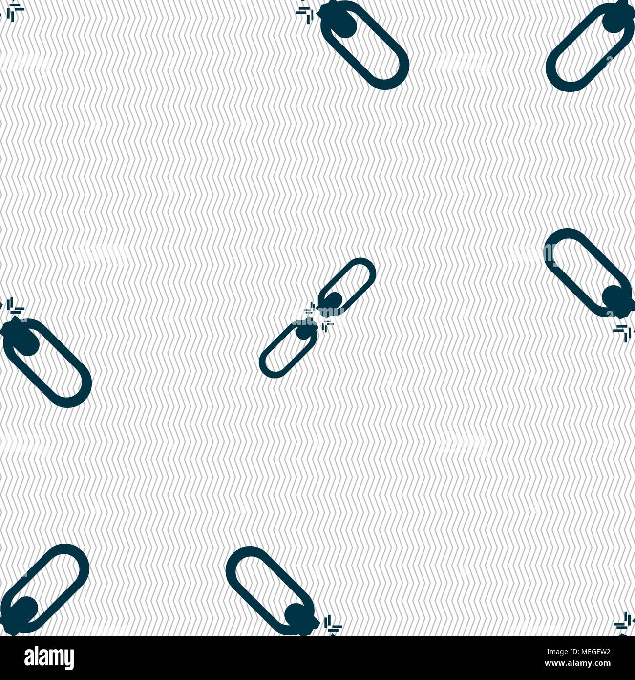 Broken connection flat single icon. Seamless abstract background with ...