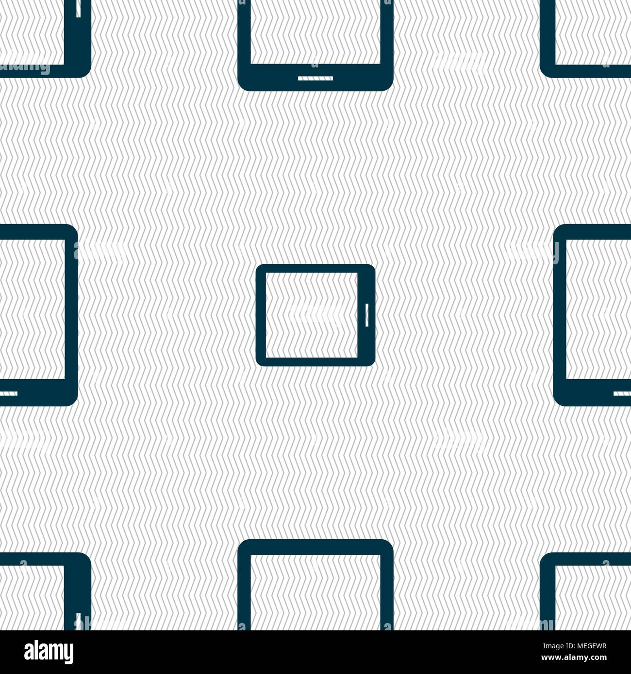 Tablet sign icon. smartphone button. Seamless abstract background with ...