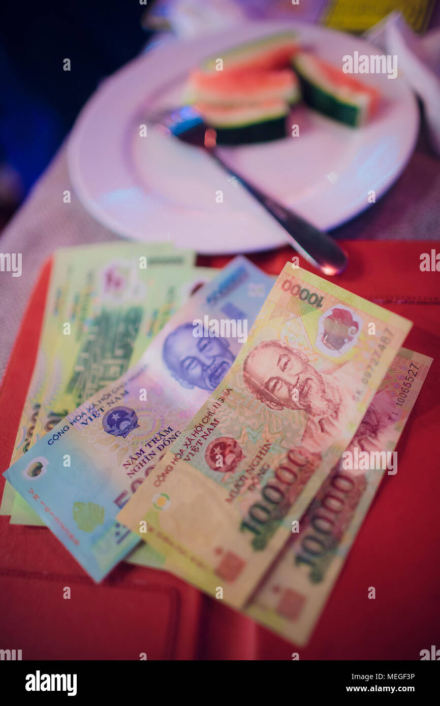 Asia currency restaurant table hi-res stock photography and images - Alamy