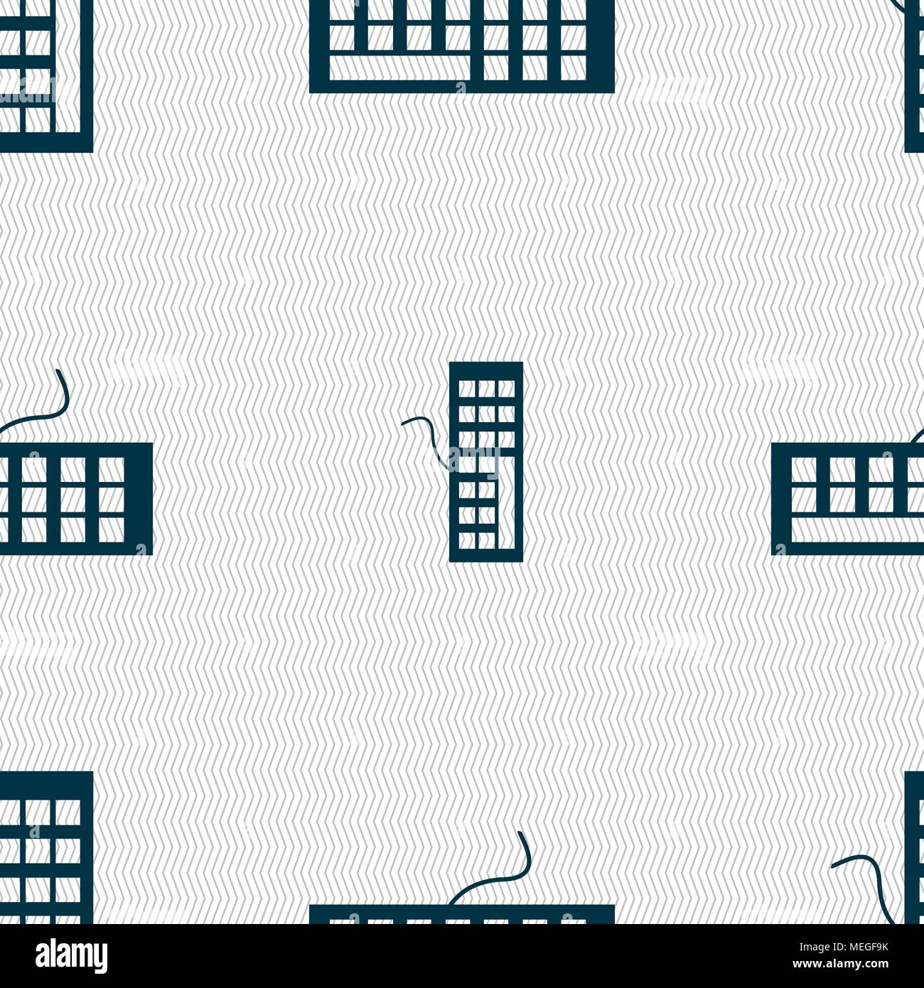 Computer keyboard Icon. Seamless abstract background with geometric ...