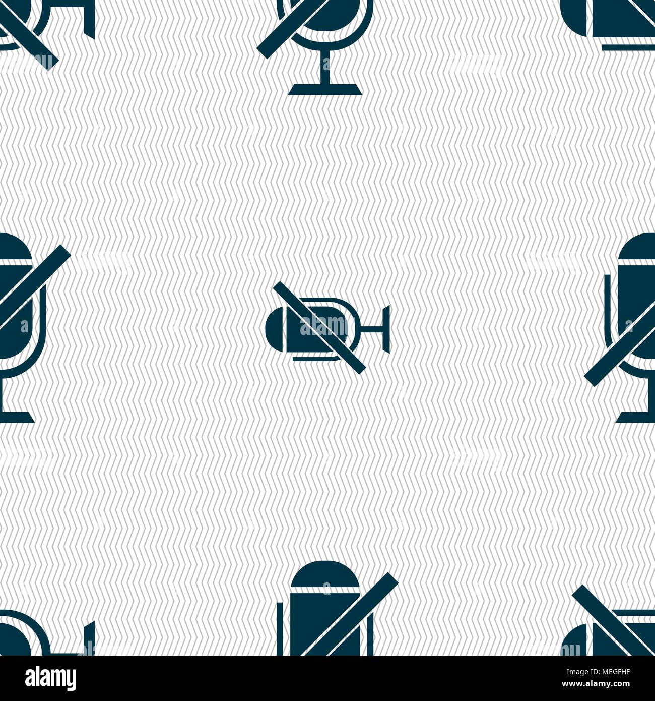 No Microphone sign icon. Speaker symbol. Seamless abstract background ...