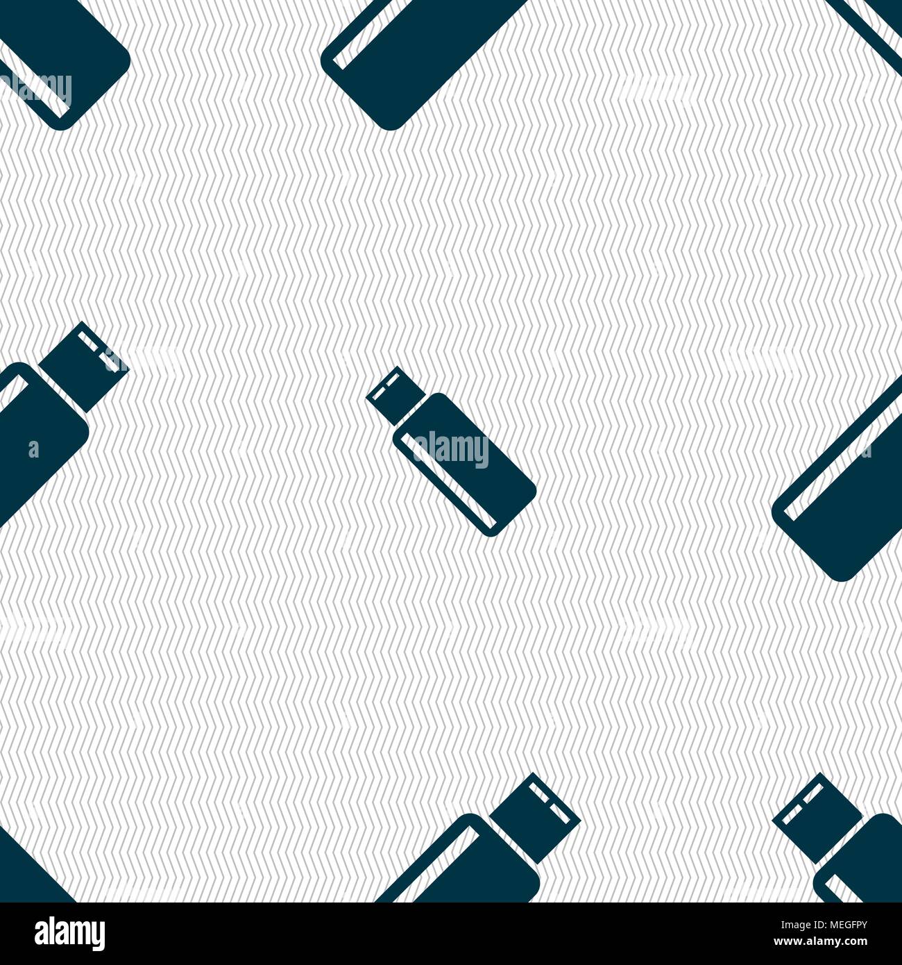 Usb sign icon. Usb flash drive stick symbol. Seamless abstract ...