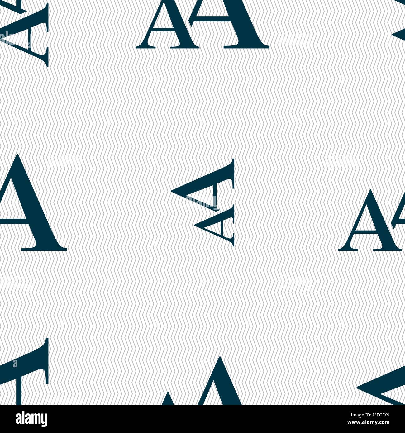 Enlarge font, AA icon sign. Seamless abstract background with geometric ...