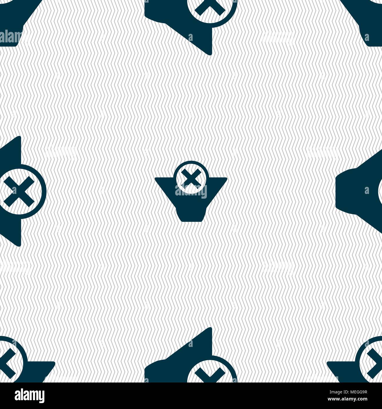 Mute speaker sign icon. Sound symbol.. Seamless abstract background ...