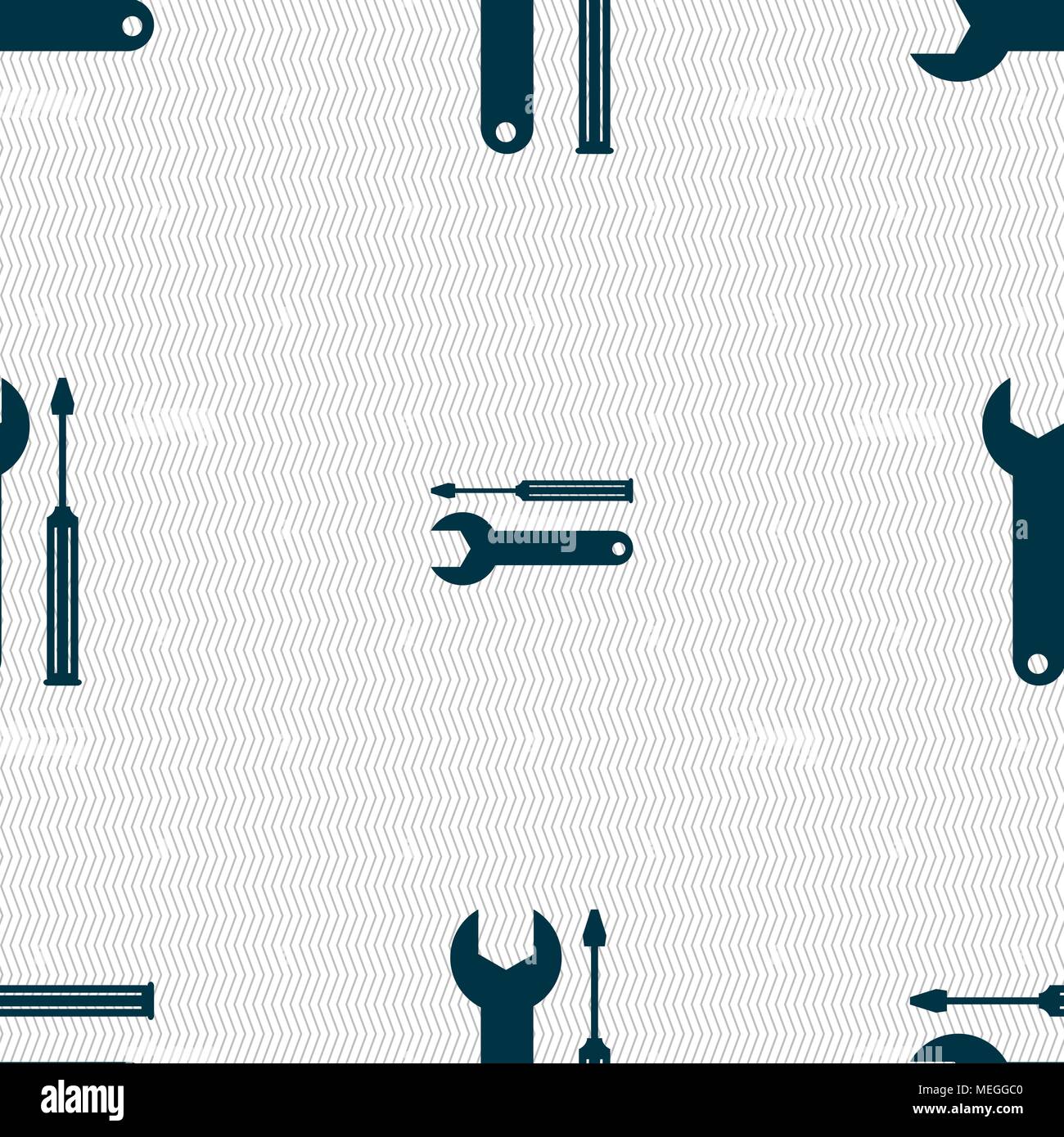 Repair tool sign icon. Service symbol. screwdriver with wrench ...