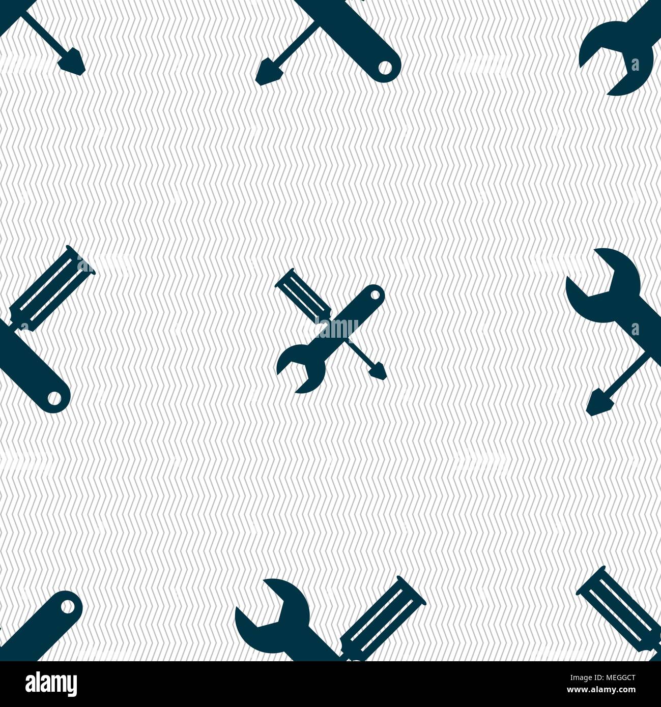 Repair tool sign icon. Service symbol. screwdriver with wrench ...