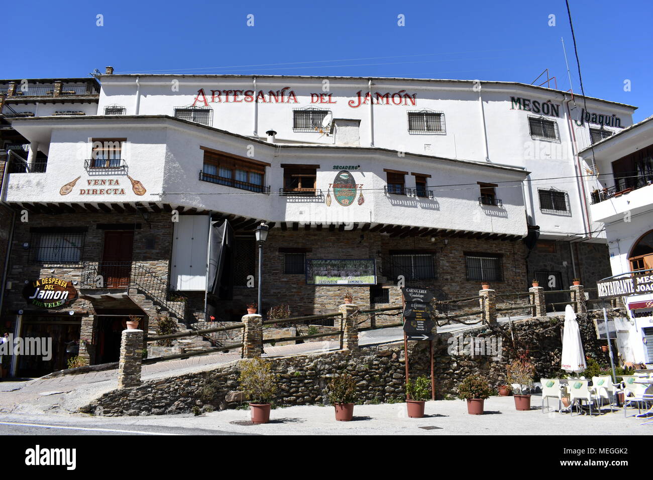 Trevelez ham shops, Trevelez, Las Alpujarras, Province of Granada ...