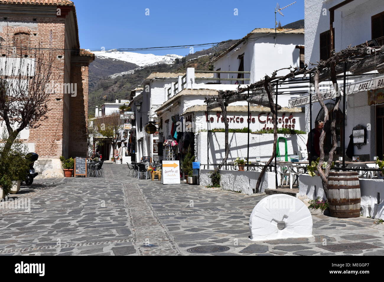 Entrance to the traditional mountain village of Pampaneira, Las ...
