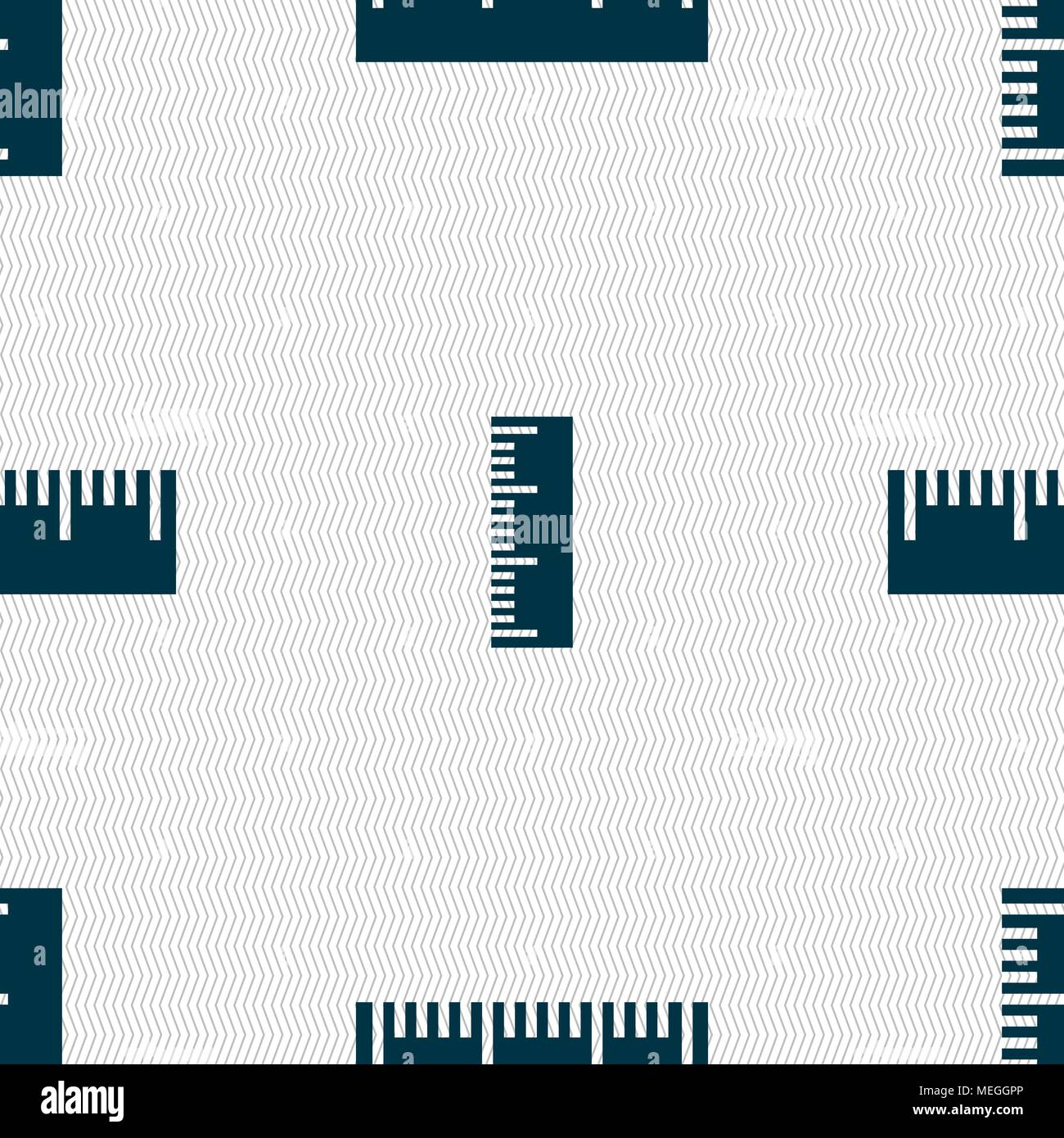 Ruler sign icon. School tool symbol. Seamless abstract background with ...