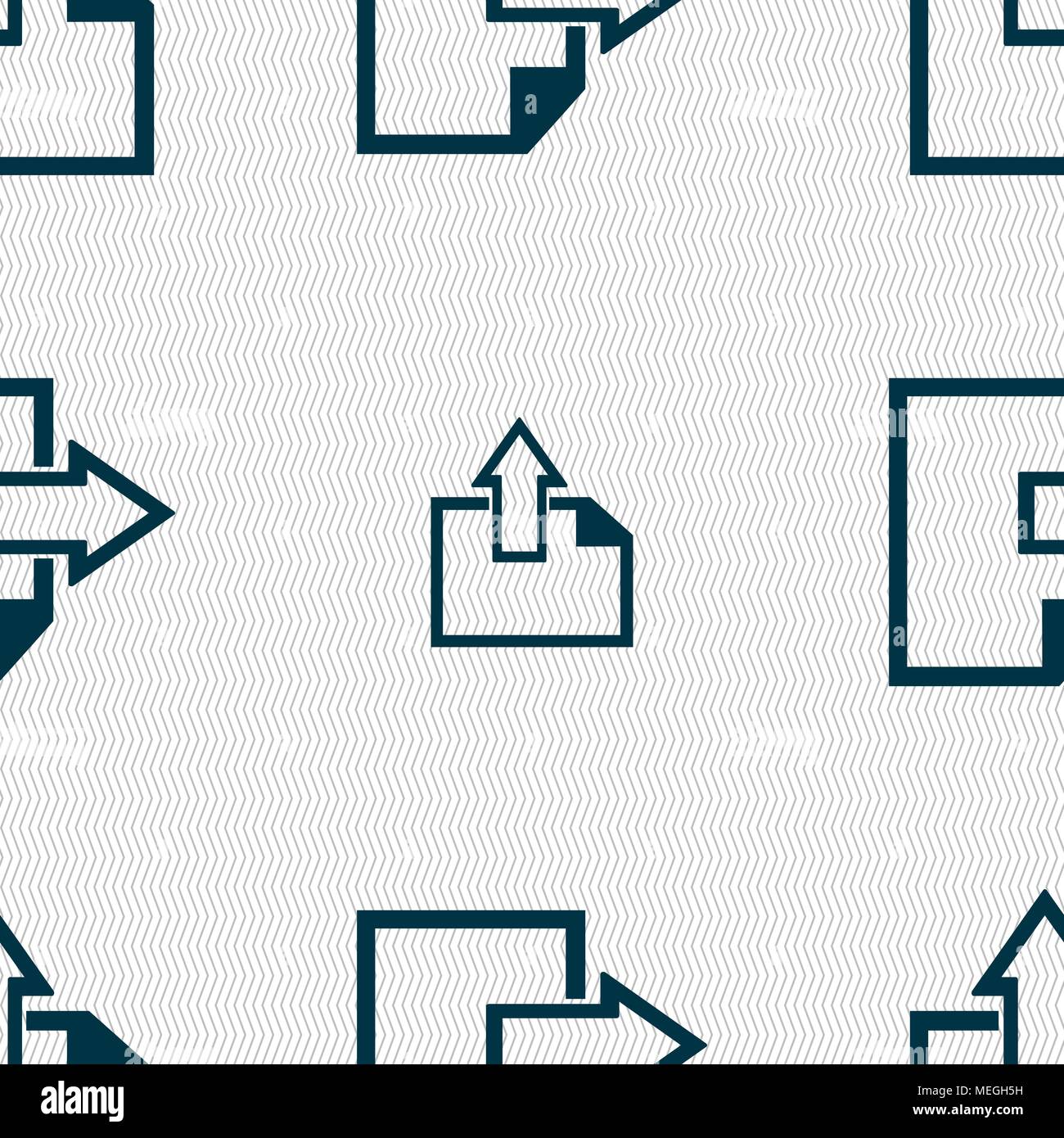 Export file icon. File document symbol. Seamless abstract background ...