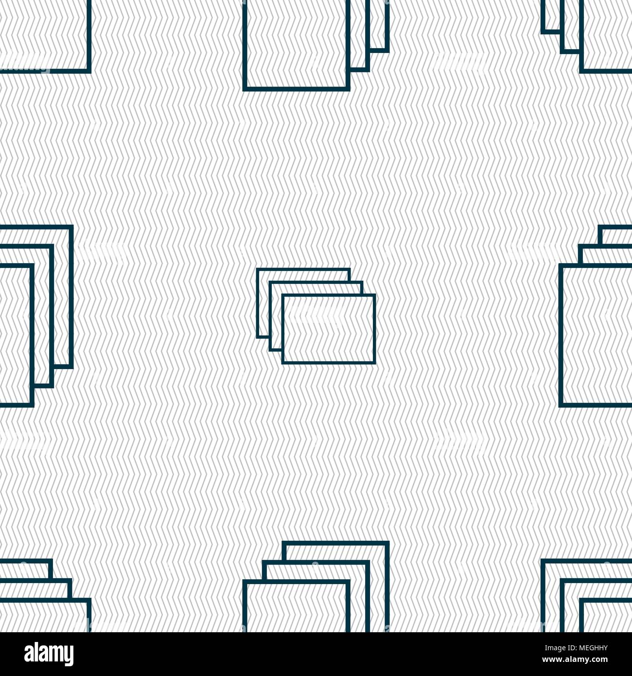 Copy file sign icon. Duplicate document symbol. Seamless abstract ...