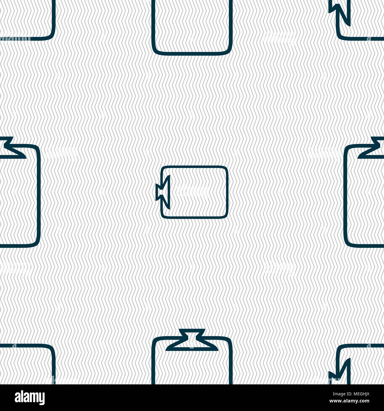 File annex icon. Paper clip symbol. Attach sign. Seamless abstract ...