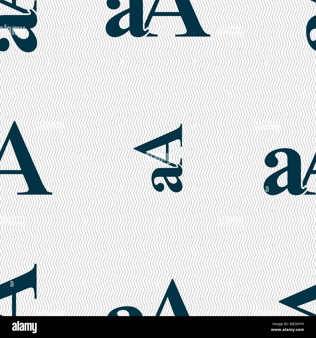 Enlarge font, aA icon sign. Seamless abstract background with geometric ...