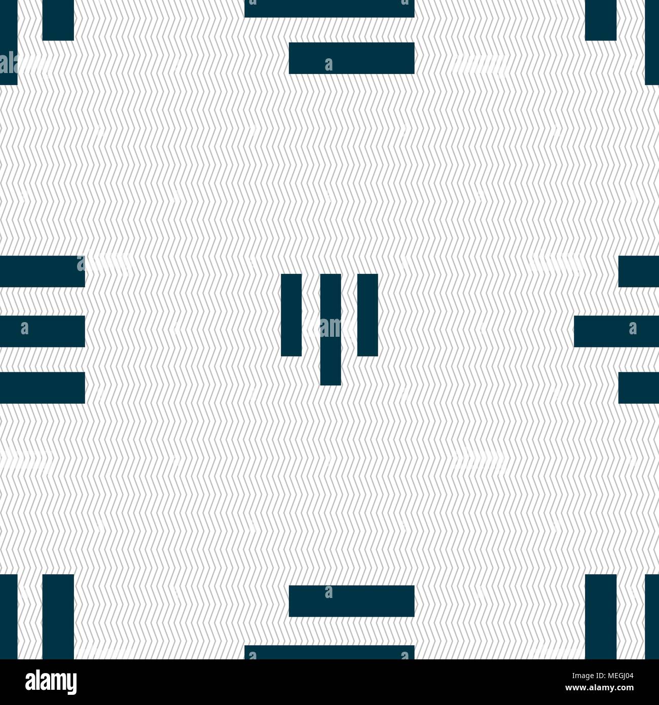 Right-aligned icon sign. Seamless abstract background with geometric ...