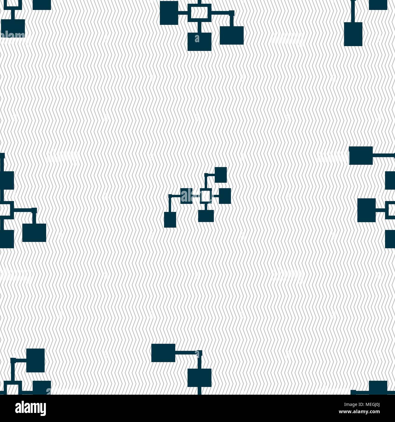 Local Network icon sign. Seamless abstract background with geometric ...