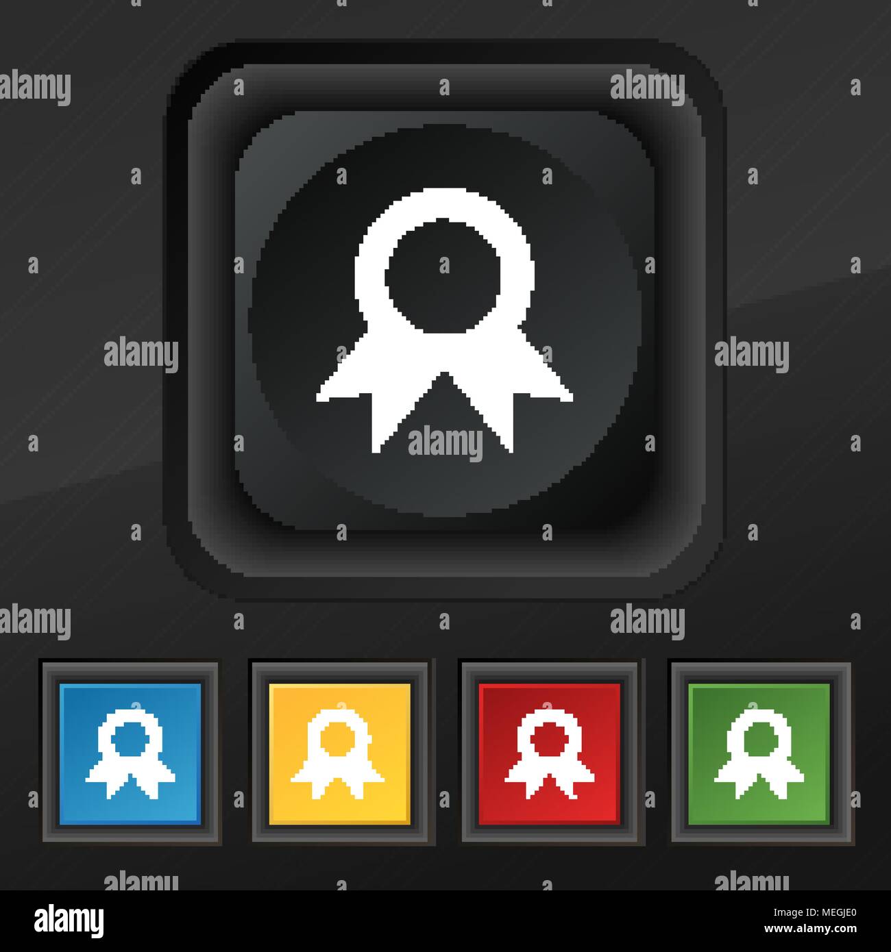 Award, Prize for winner icon symbol. Set of five colorful, stylish ...