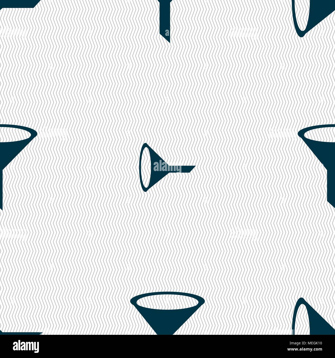 Funnel icon sign. Seamless abstract background with geometric shapes ...