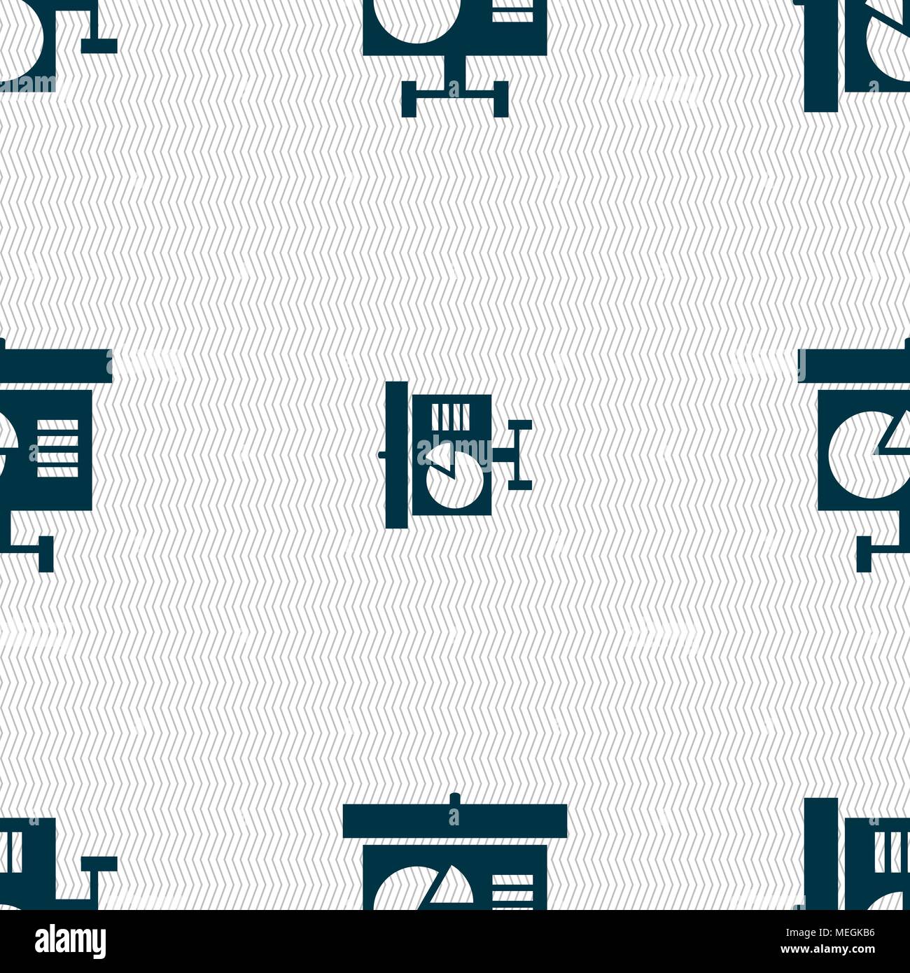 Graph icon sign. Seamless abstract background with geometric shapes ...