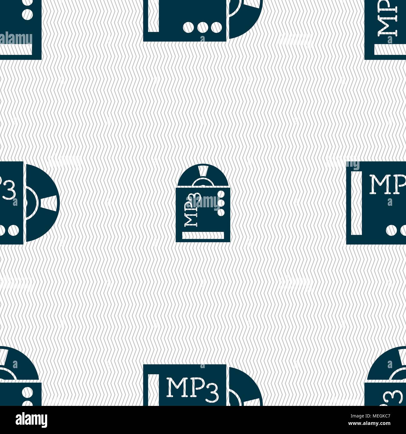mp3 player icon sign. Seamless abstract background with geometric ...