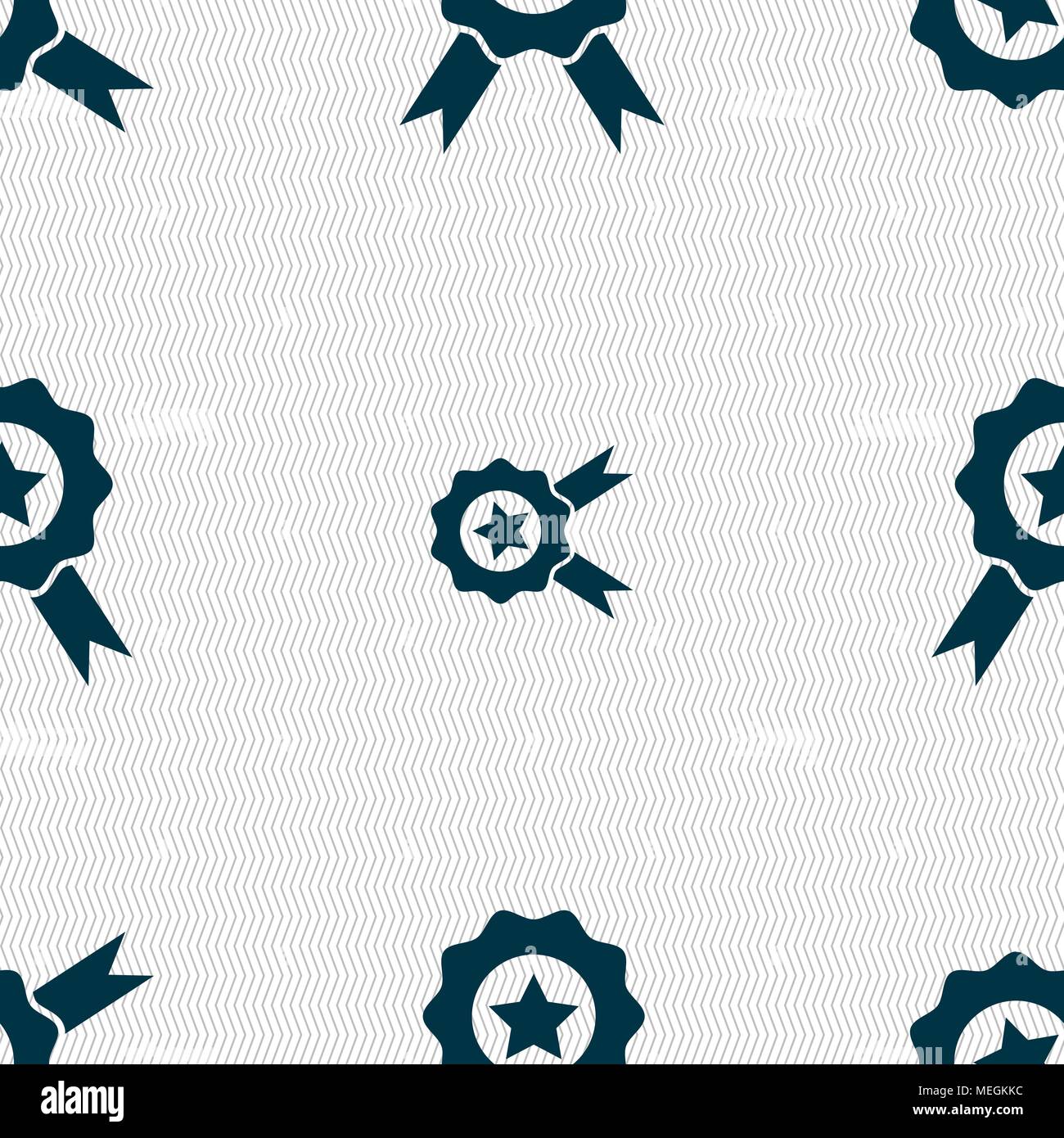 Award, Medal of Honor icon sign. Seamless abstract background with ...