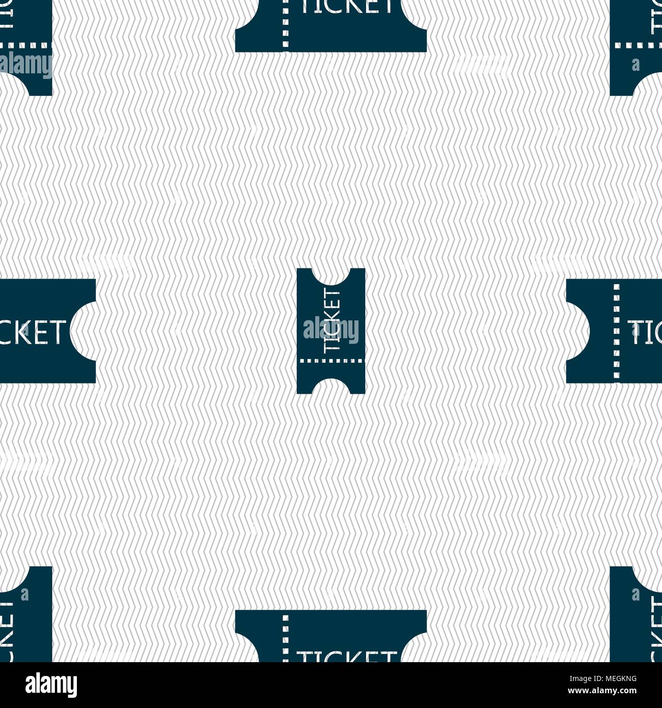 ticket icon sign. Seamless abstract background with geometric shapes ...