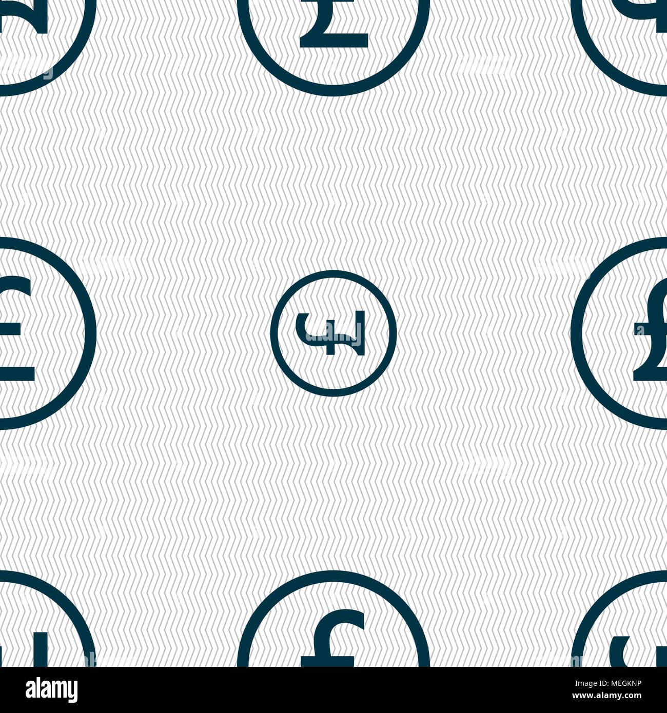 Pound sterling icon sign. Seamless abstract background with geometric ...