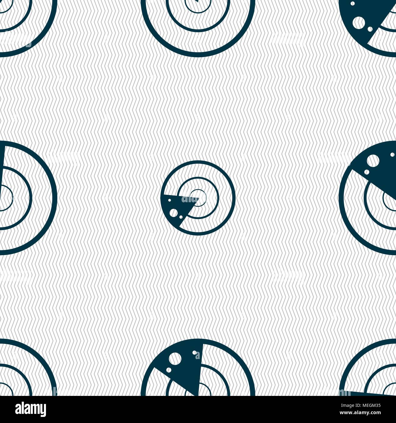 radar icon sign. Seamless abstract background with geometric shapes ...