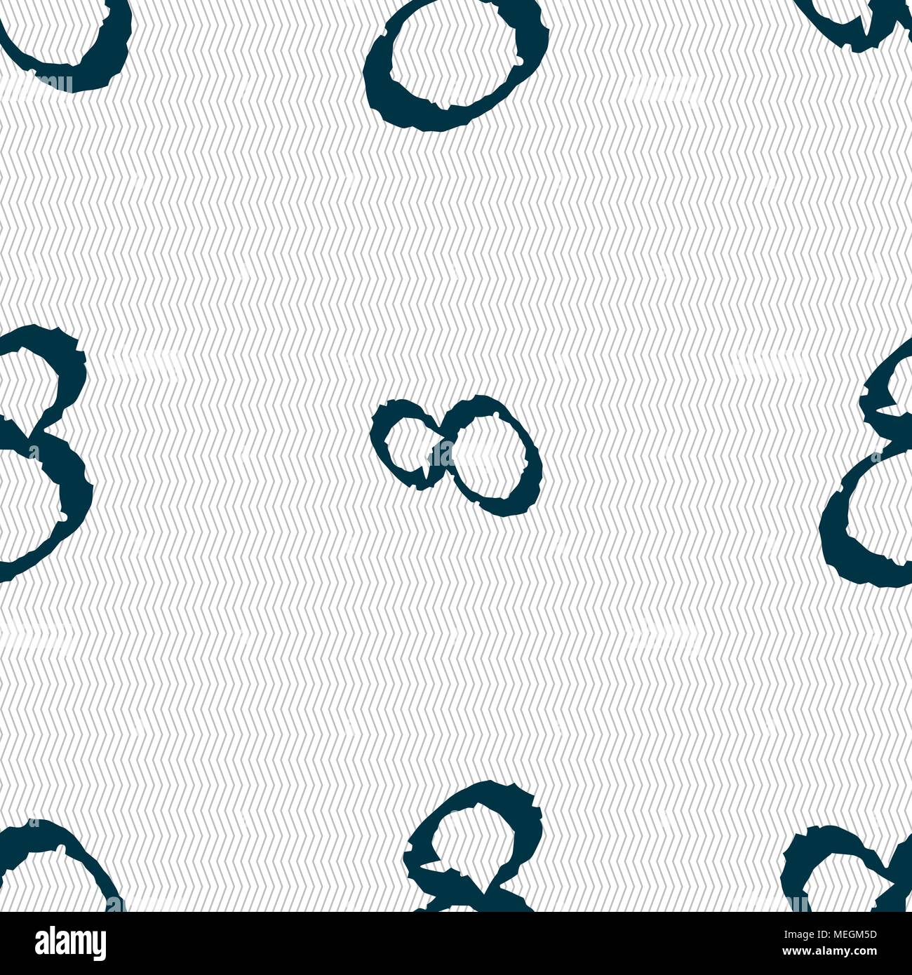 number Eight icon sign. Seamless abstract background with geometric ...