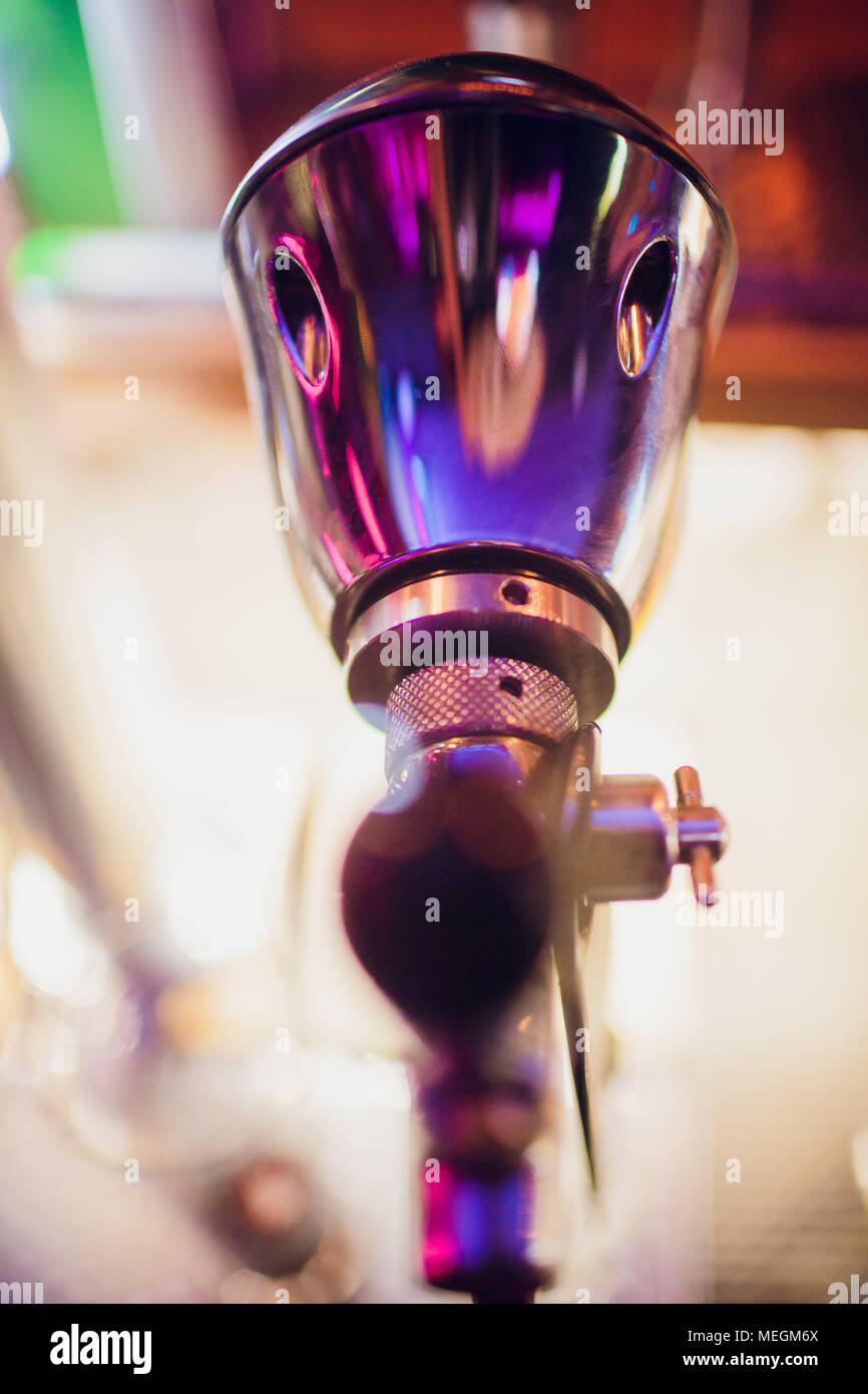 Beer tap in a row night club Stock Photo - Alamy