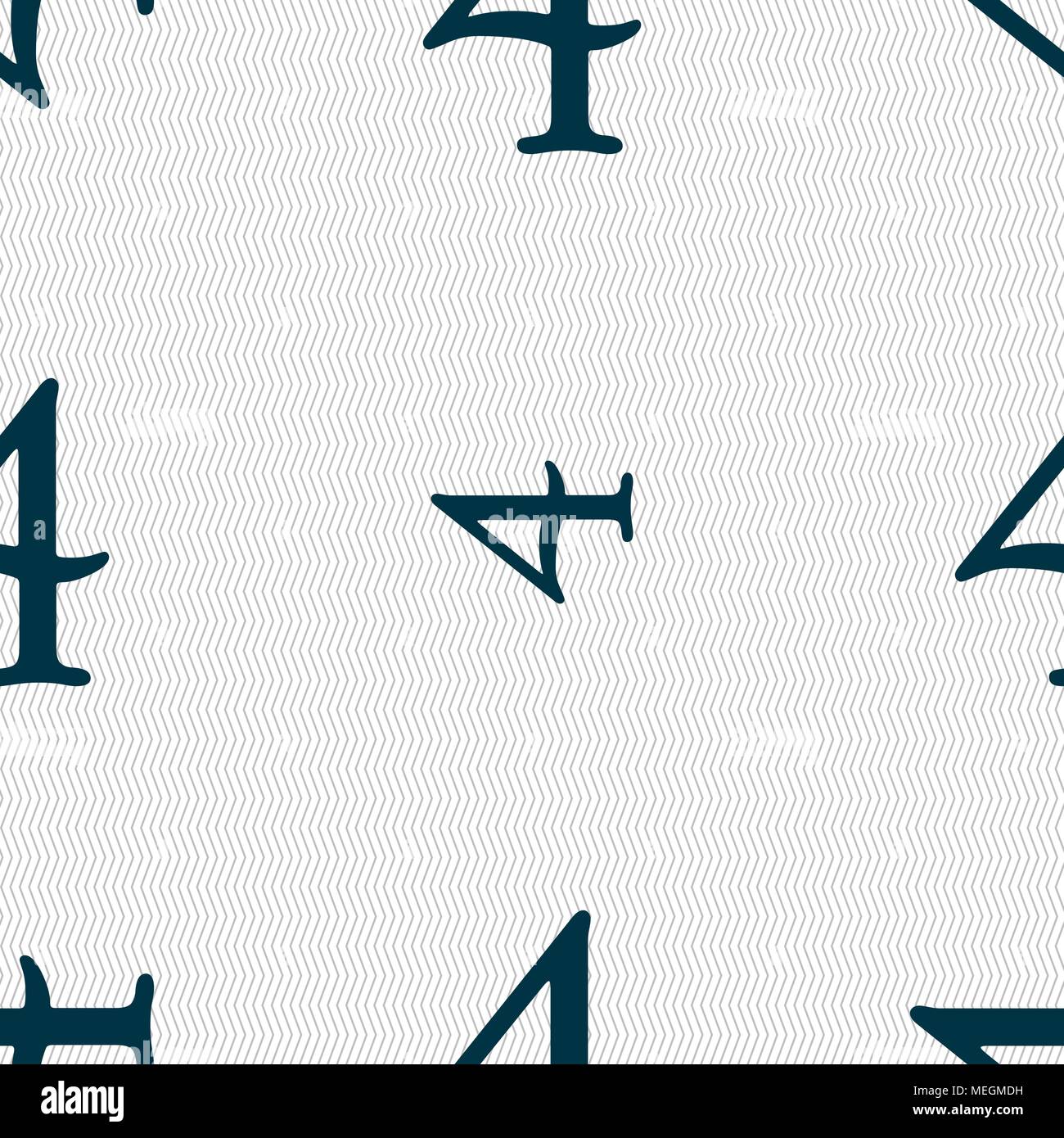 number four icon sign. Seamless abstract background with geometric ...