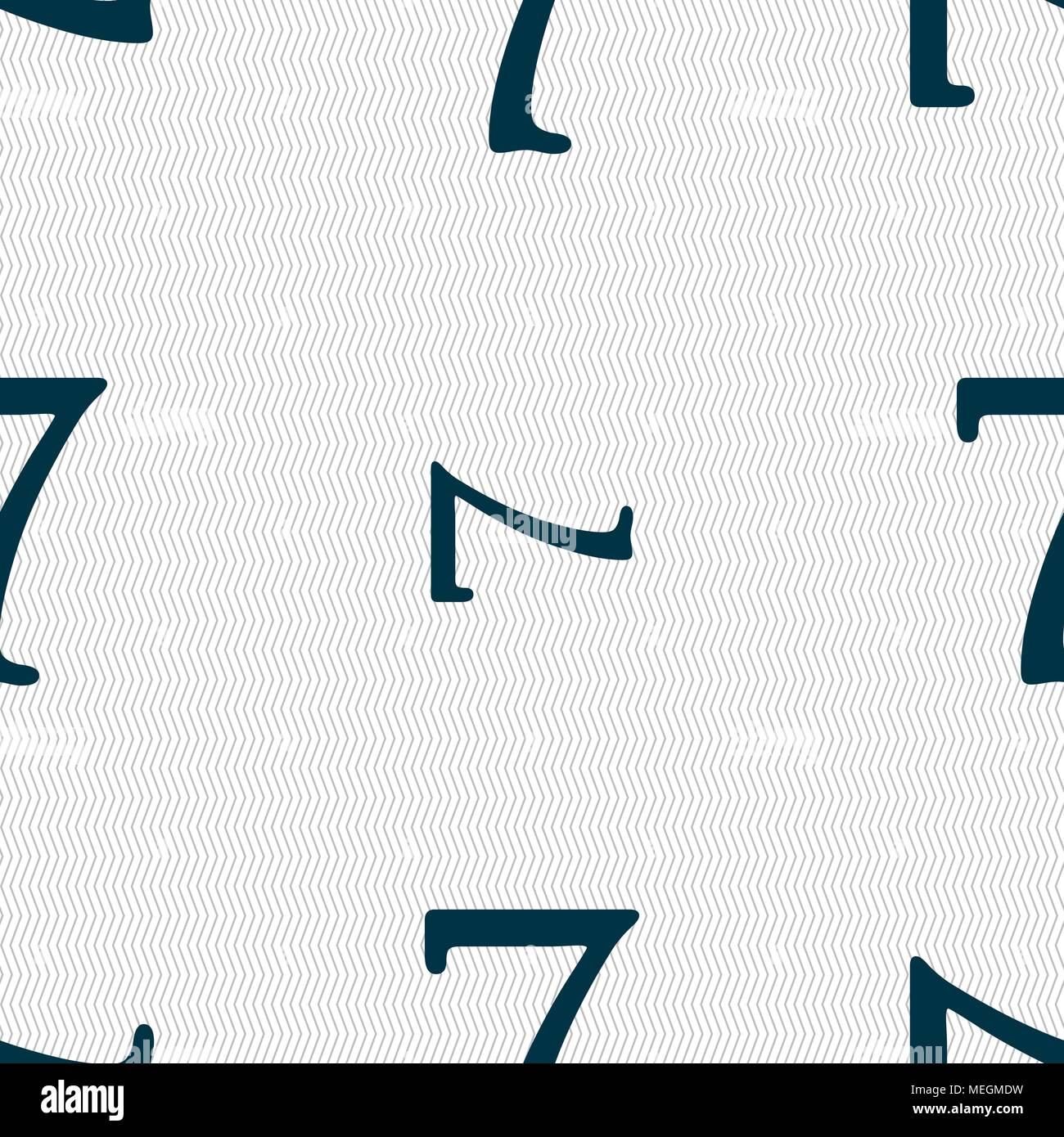 number seven icon sign. Seamless abstract background with geometric ...
