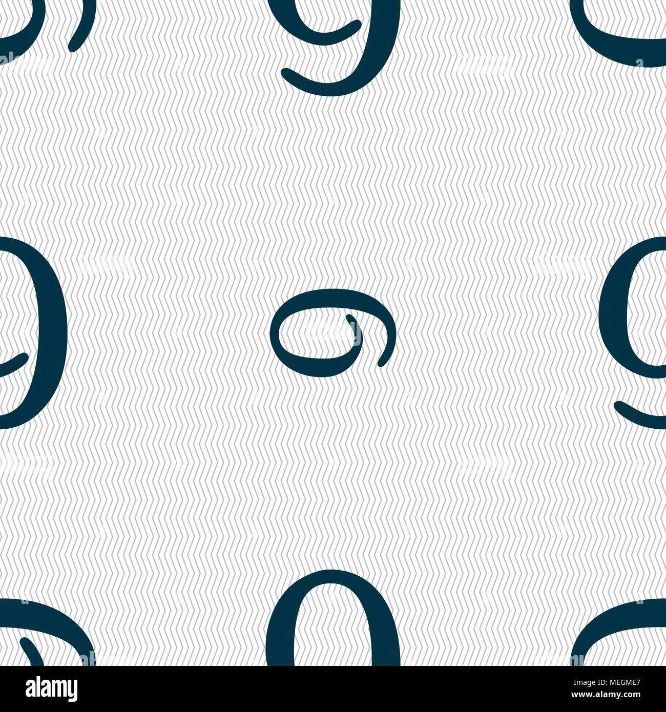 number Nine icon sign. Seamless abstract background with geometric ...