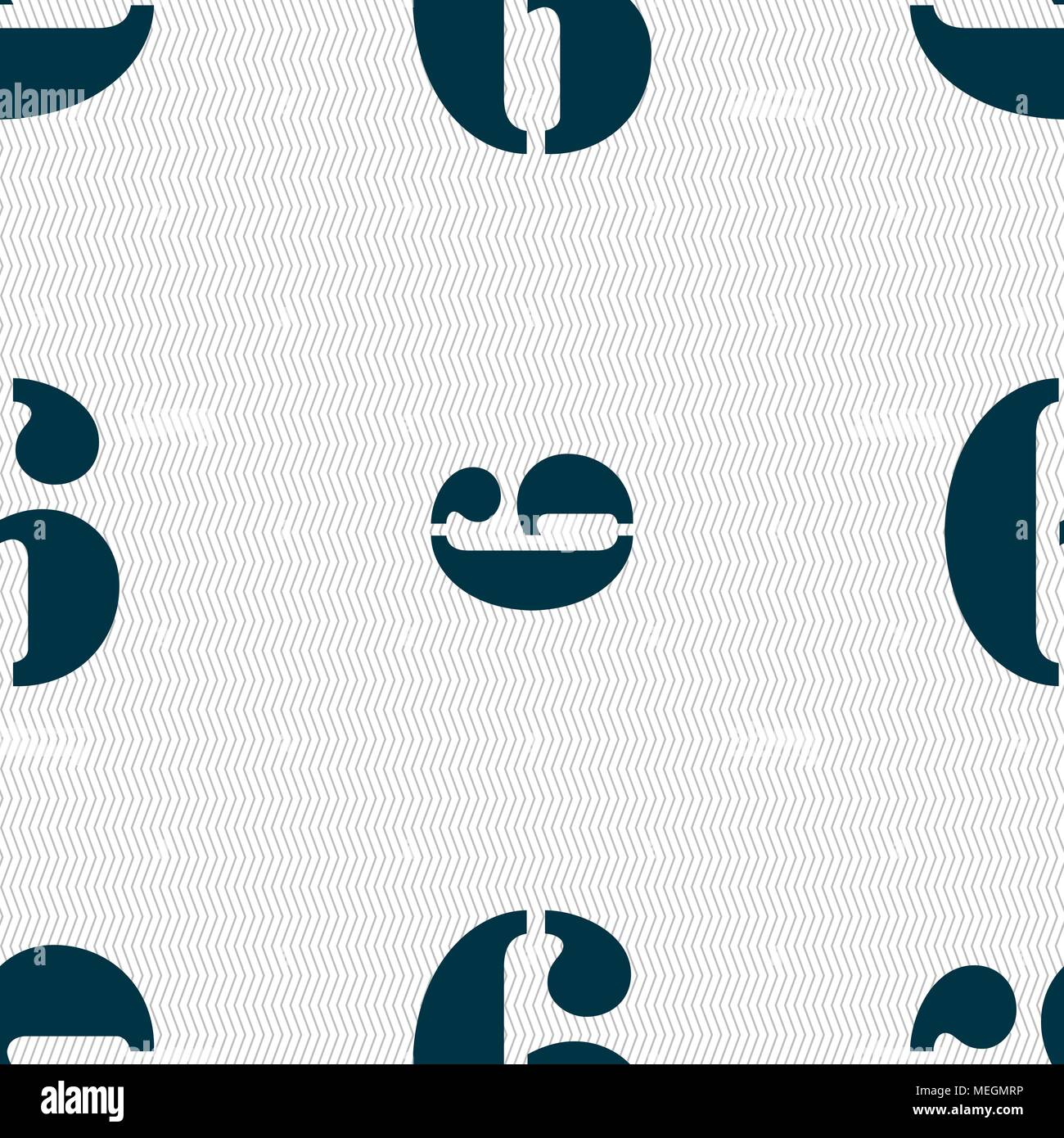number six icon sign. Seamless abstract background with geometric ...