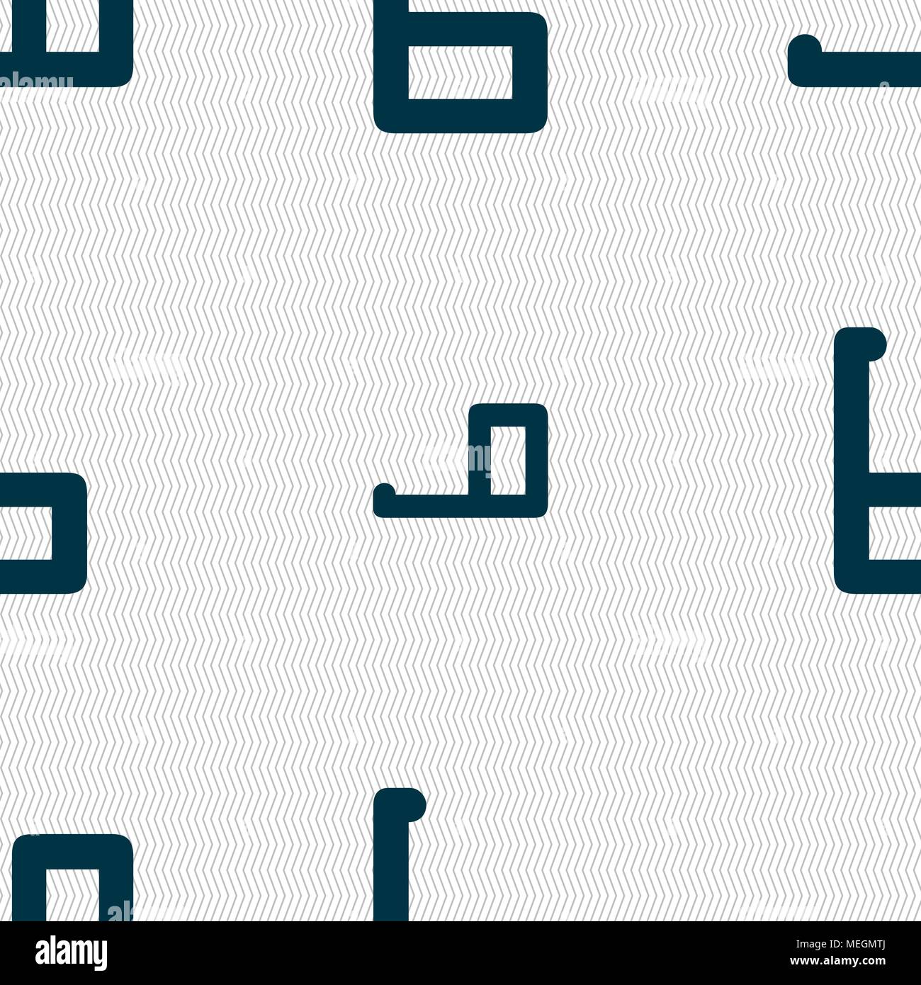 number six icon sign. Seamless abstract background with geometric ...