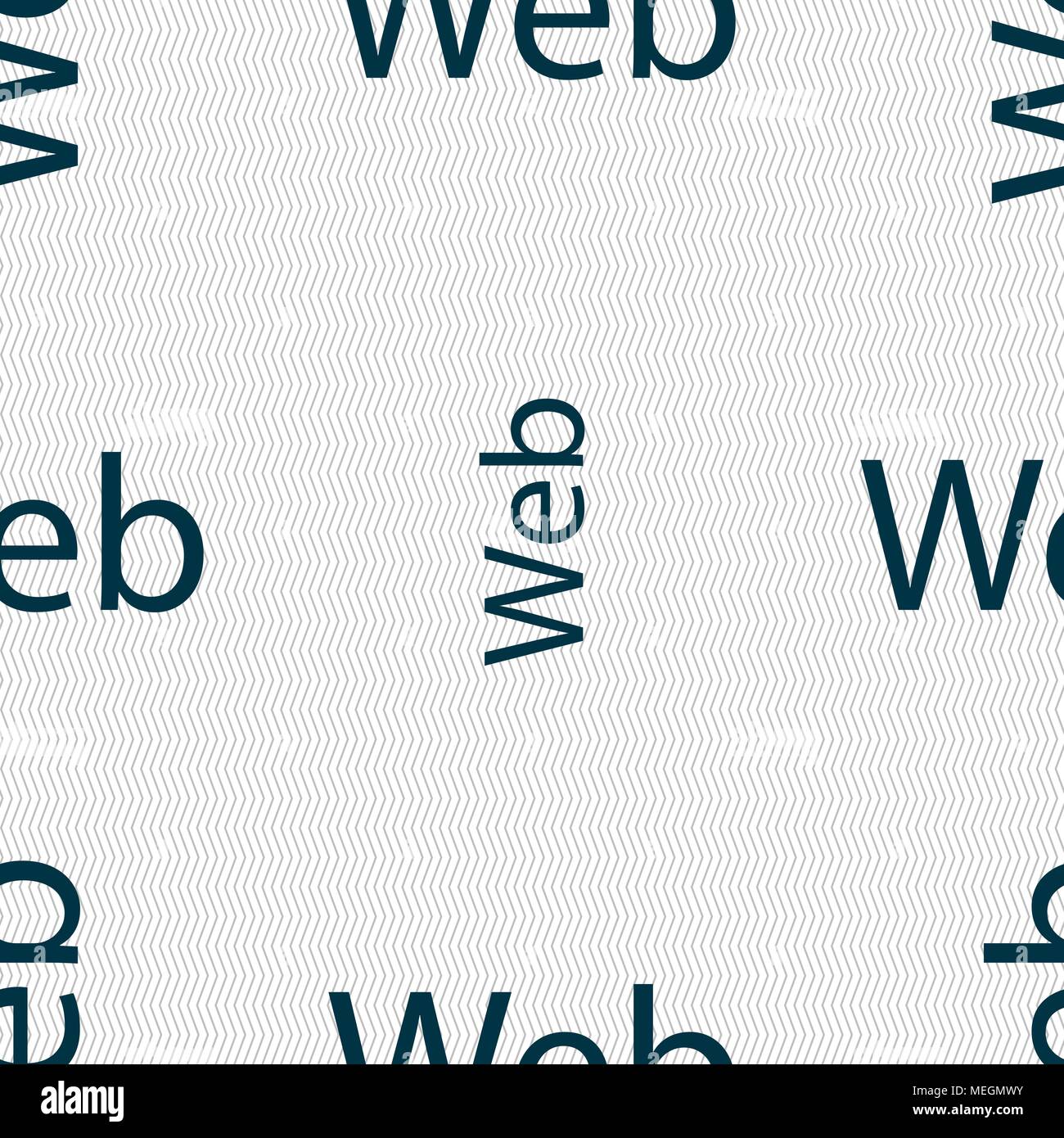 Web sign icon. World wide web symbol. Seamless abstract background with ...