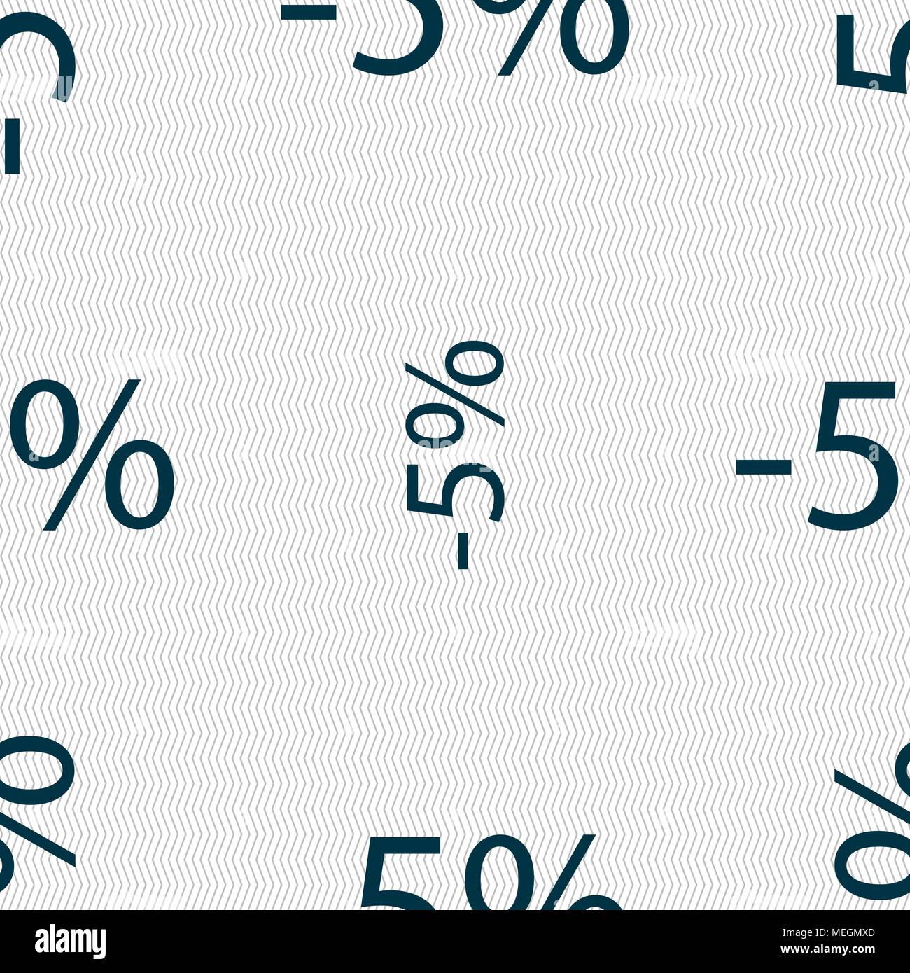 5 percent discount sign icon. Sale symbol. Special offer label ...