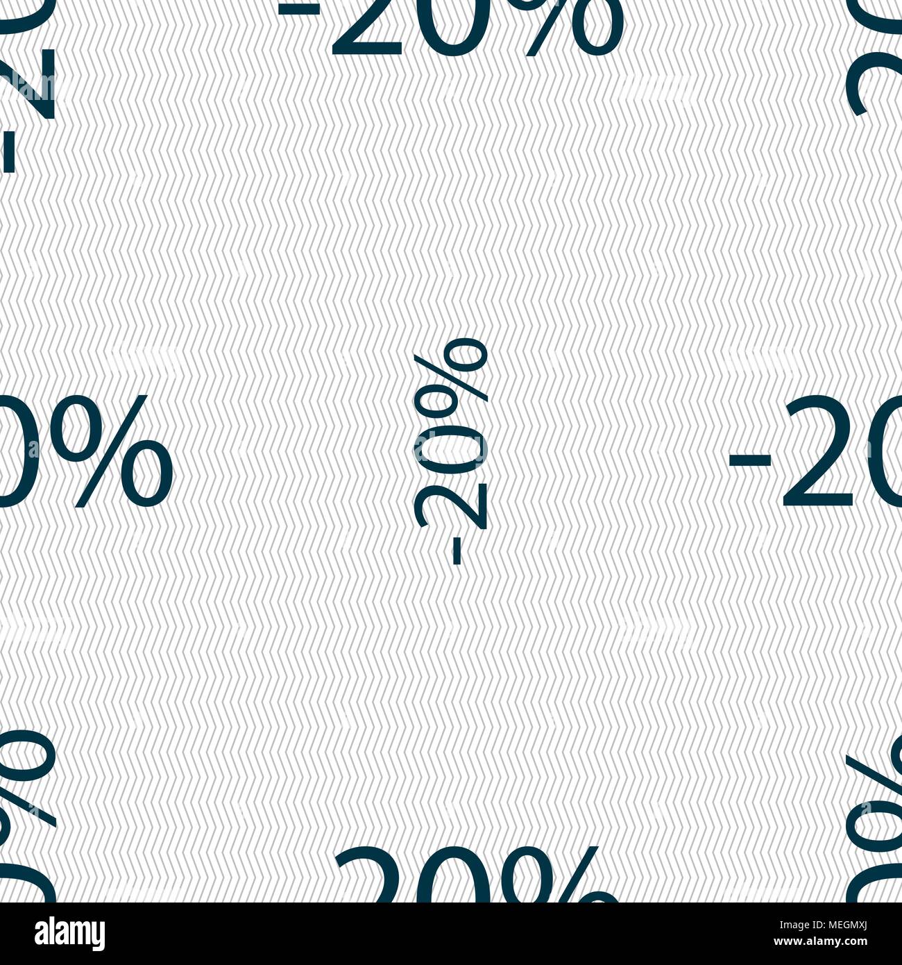 20 percent discount sign icon. Sale symbol. Special offer label ...