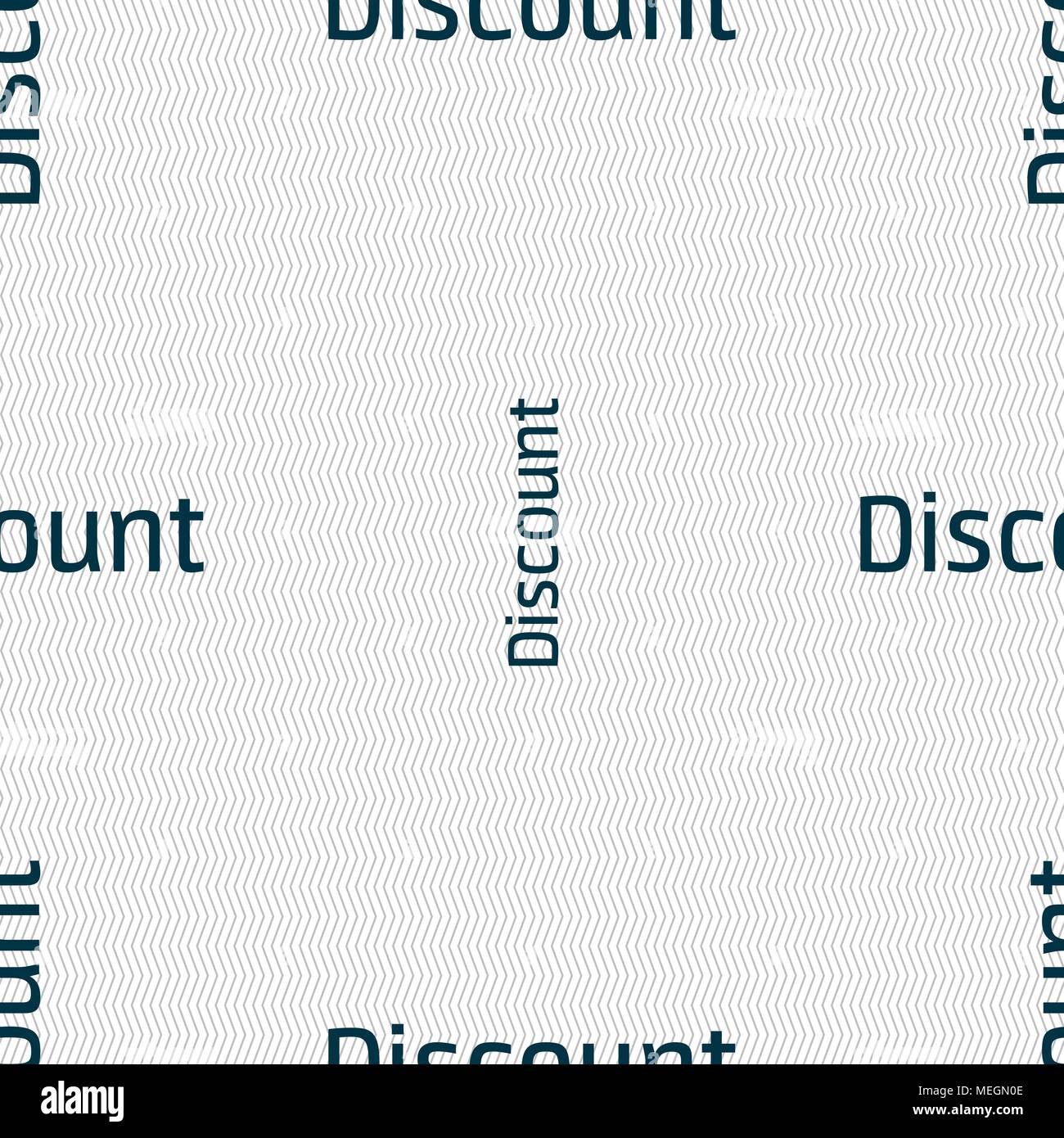 discount sign icon. Sale symbol. Special offer label. Seamless abstract ...