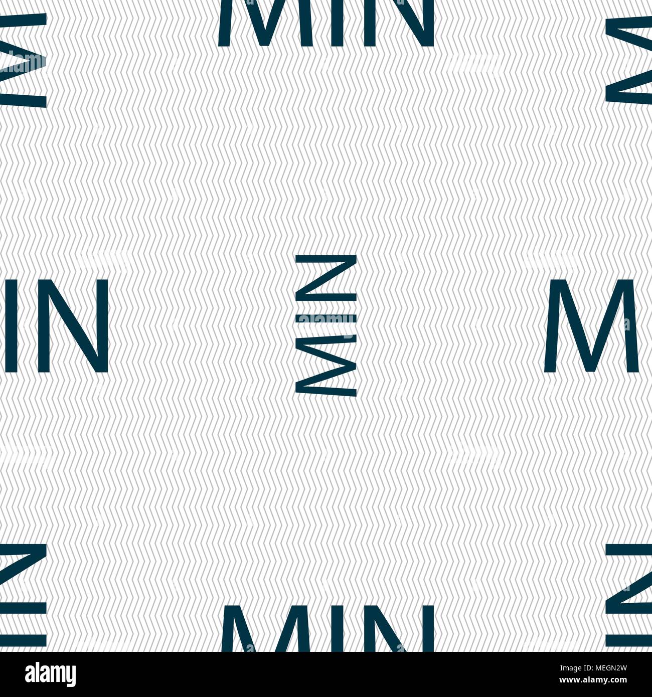 minimum sign icon. Seamless abstract background with geometric shapes ...