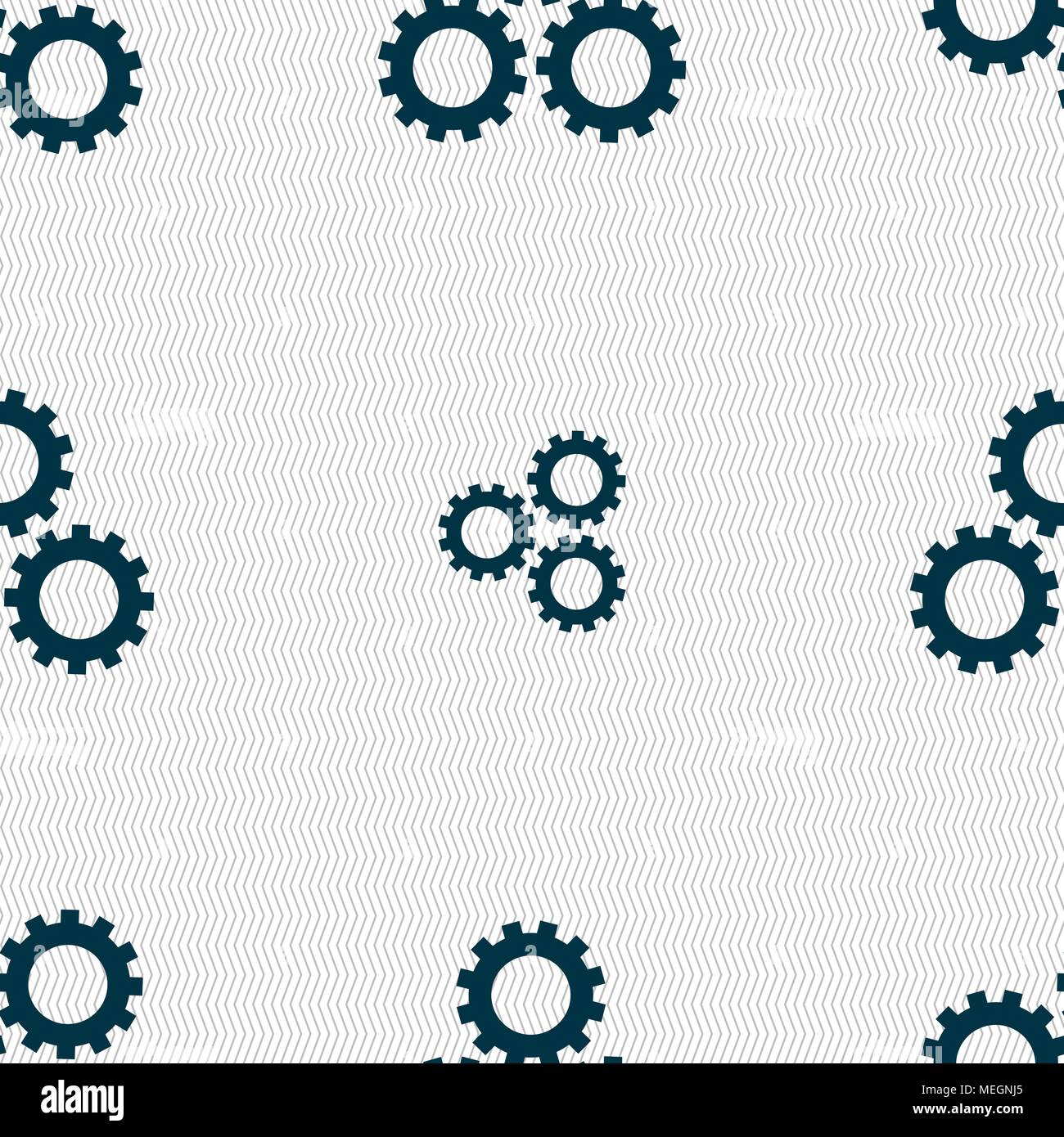Cog settings sign icon. Cogwheel gear mechanism symbol. Seamless ...