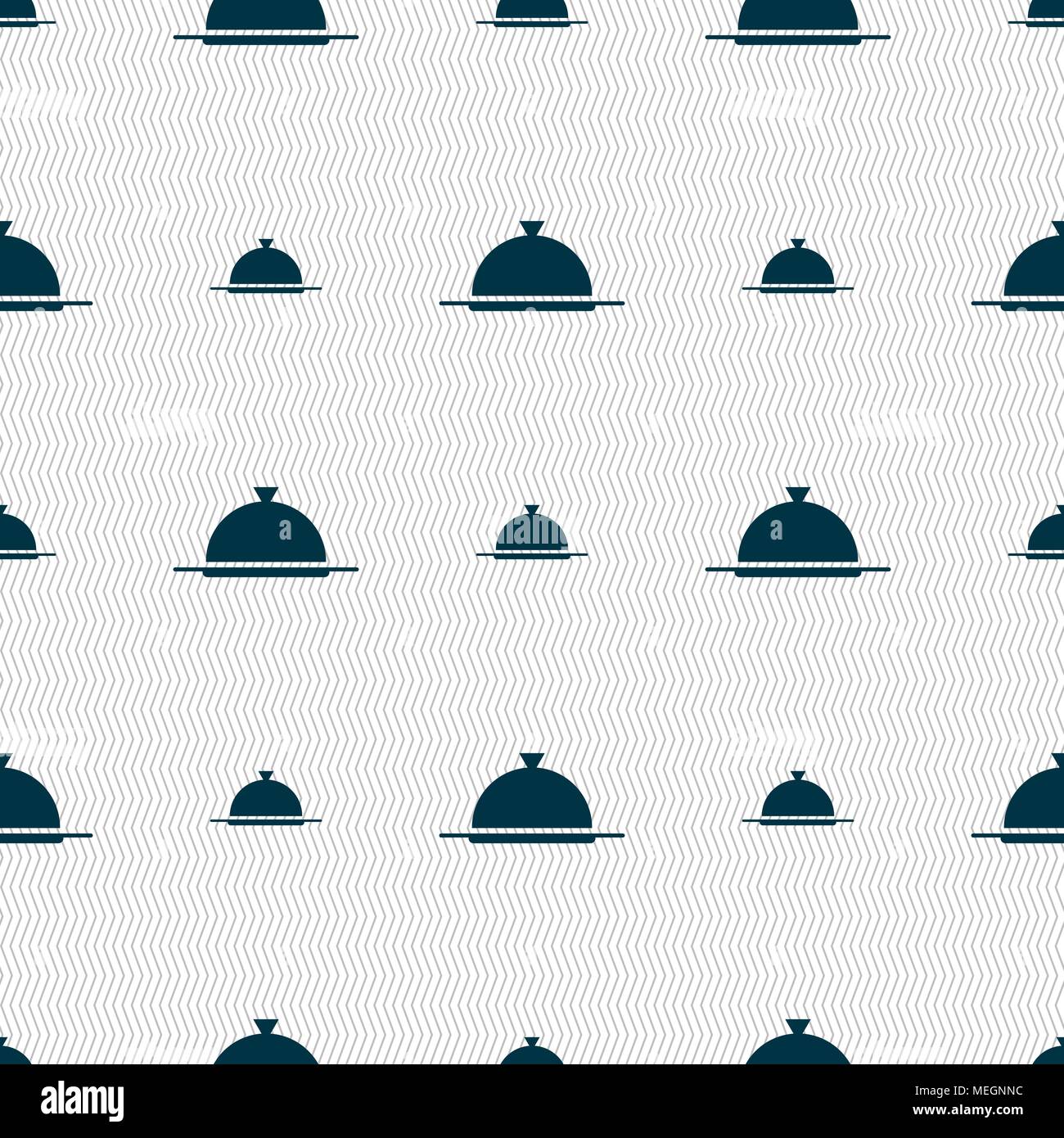 Food platter serving sign icon. Table setting in restaurant symbol ...