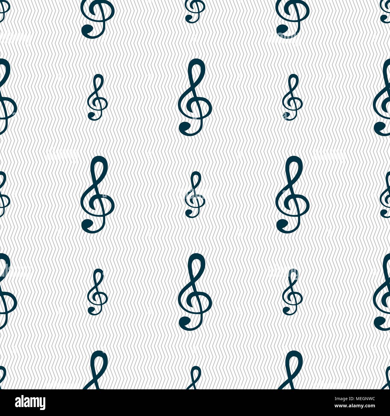 treble clef icon. Seamless abstract background with geometric shapes ...