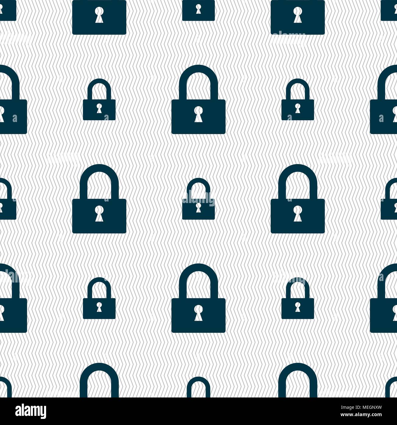 Lock sign icon. Locker symbol. Seamless abstract background with ...