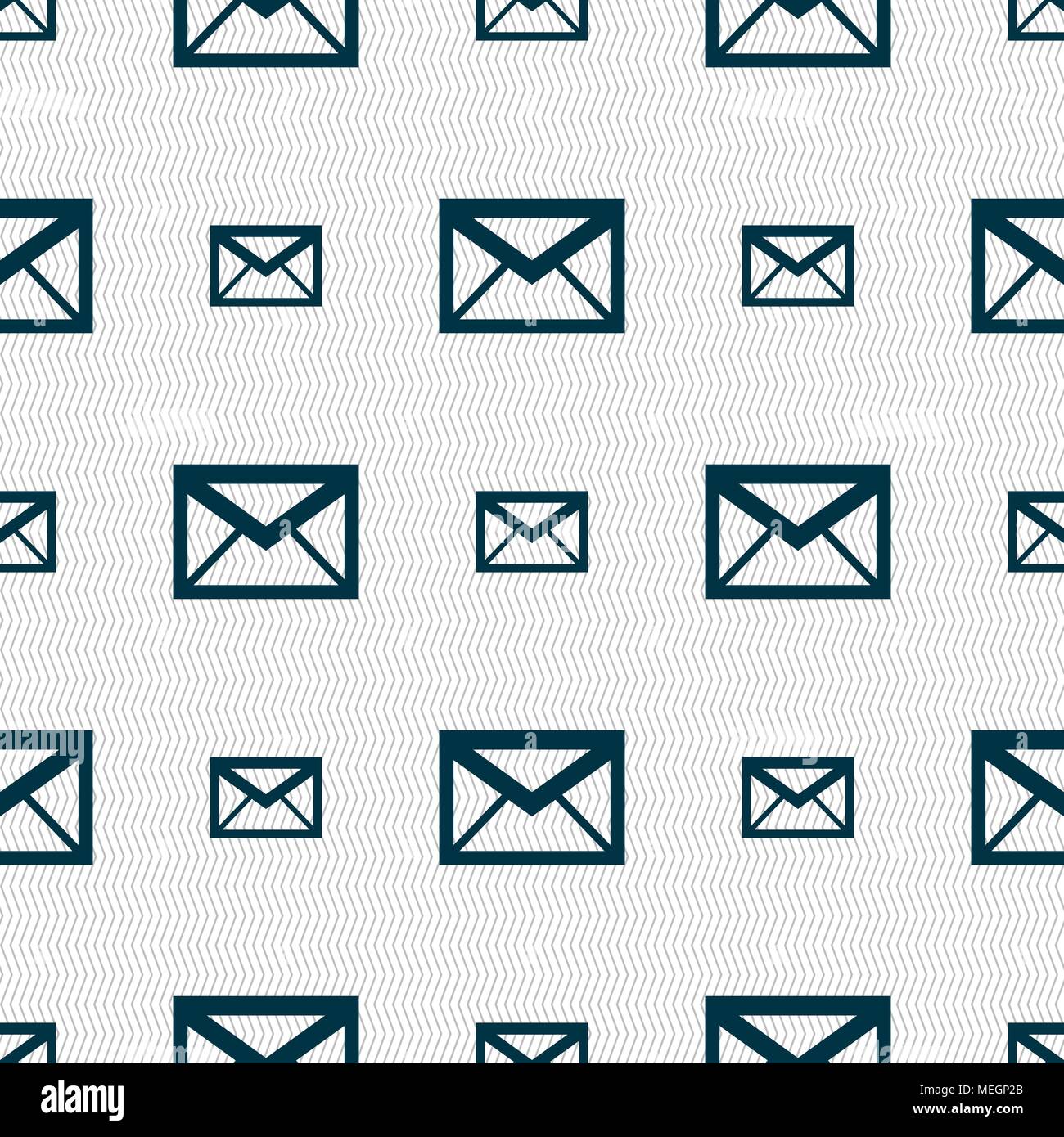 Mail icon. Envelope symbol. Message sign. navigation button. Seamless ...