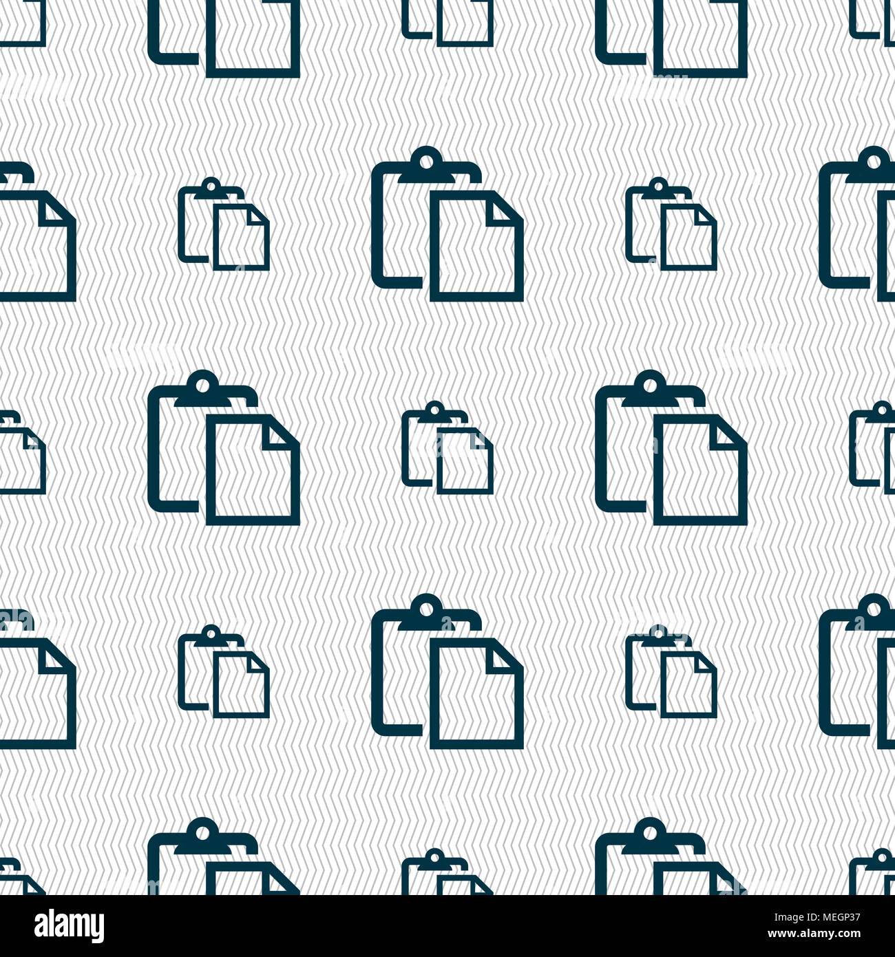 Edit document sign icon. Seamless abstract background with geometric ...