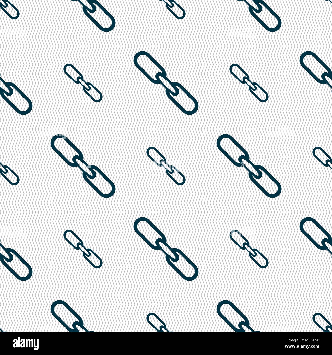 Link sign icon. Hyperlink chain symbol. Seamless abstract background ...